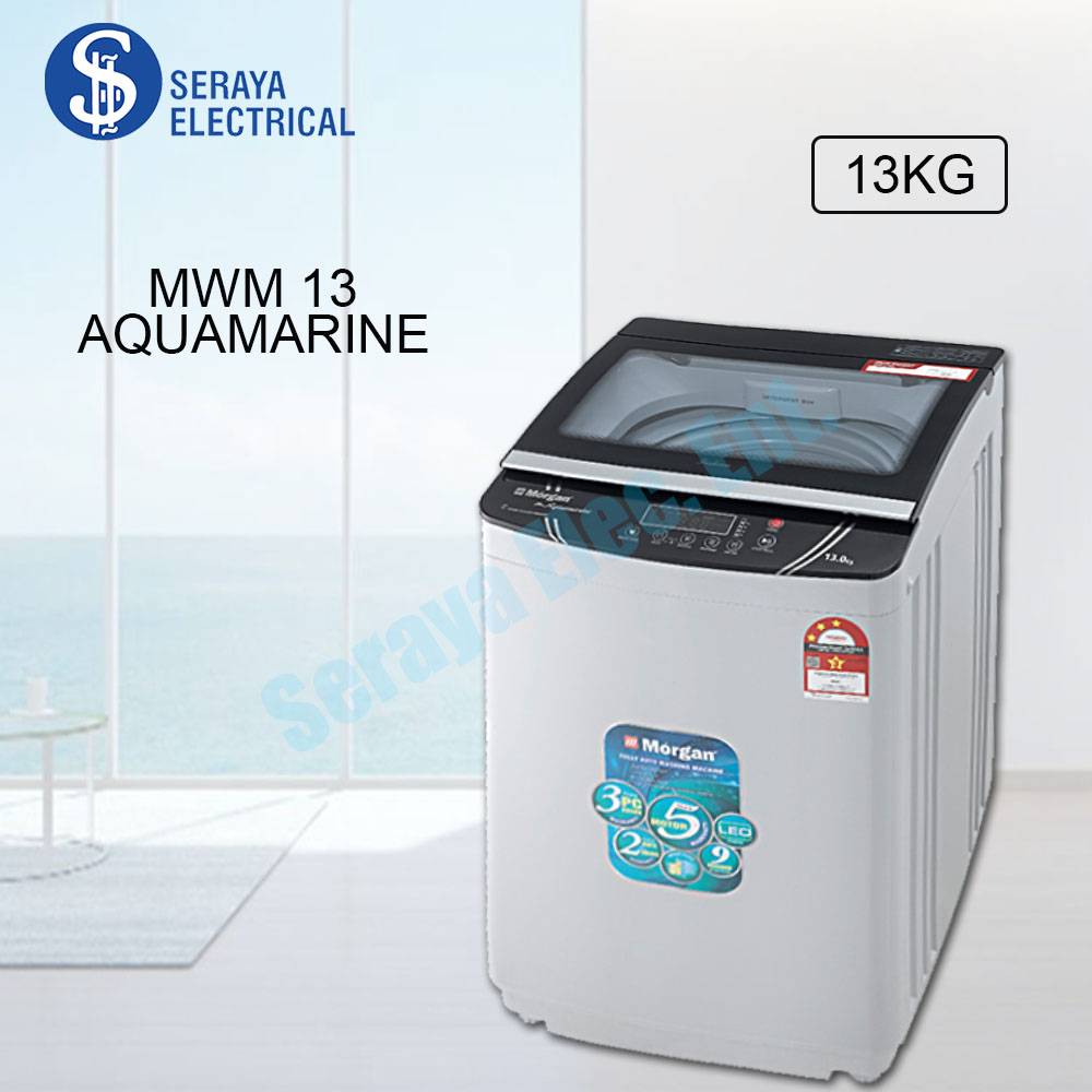 Morgan 13KG Fully Auto Washing Machine MWM-13 (Aquamarine Series)